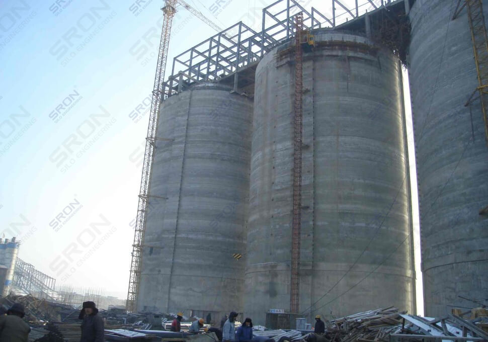 Concrete storage silo system